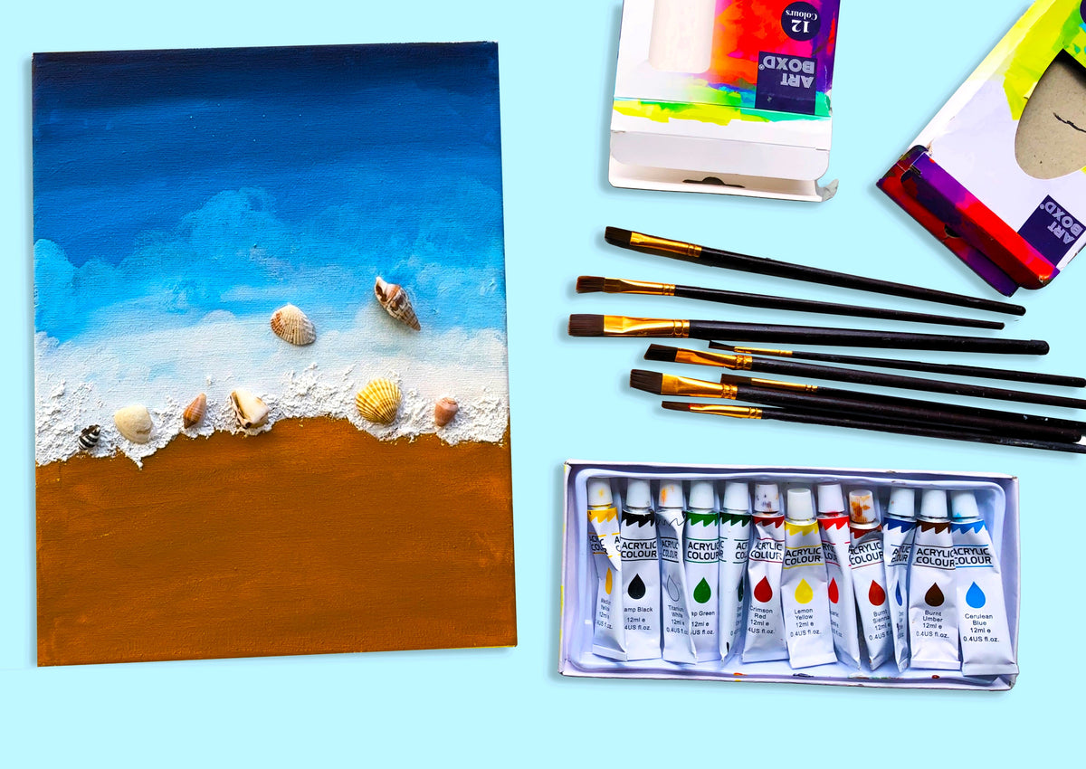 Step By Step Beach Painting, Step-by-Step Craft Tutorials — Boxful Events
