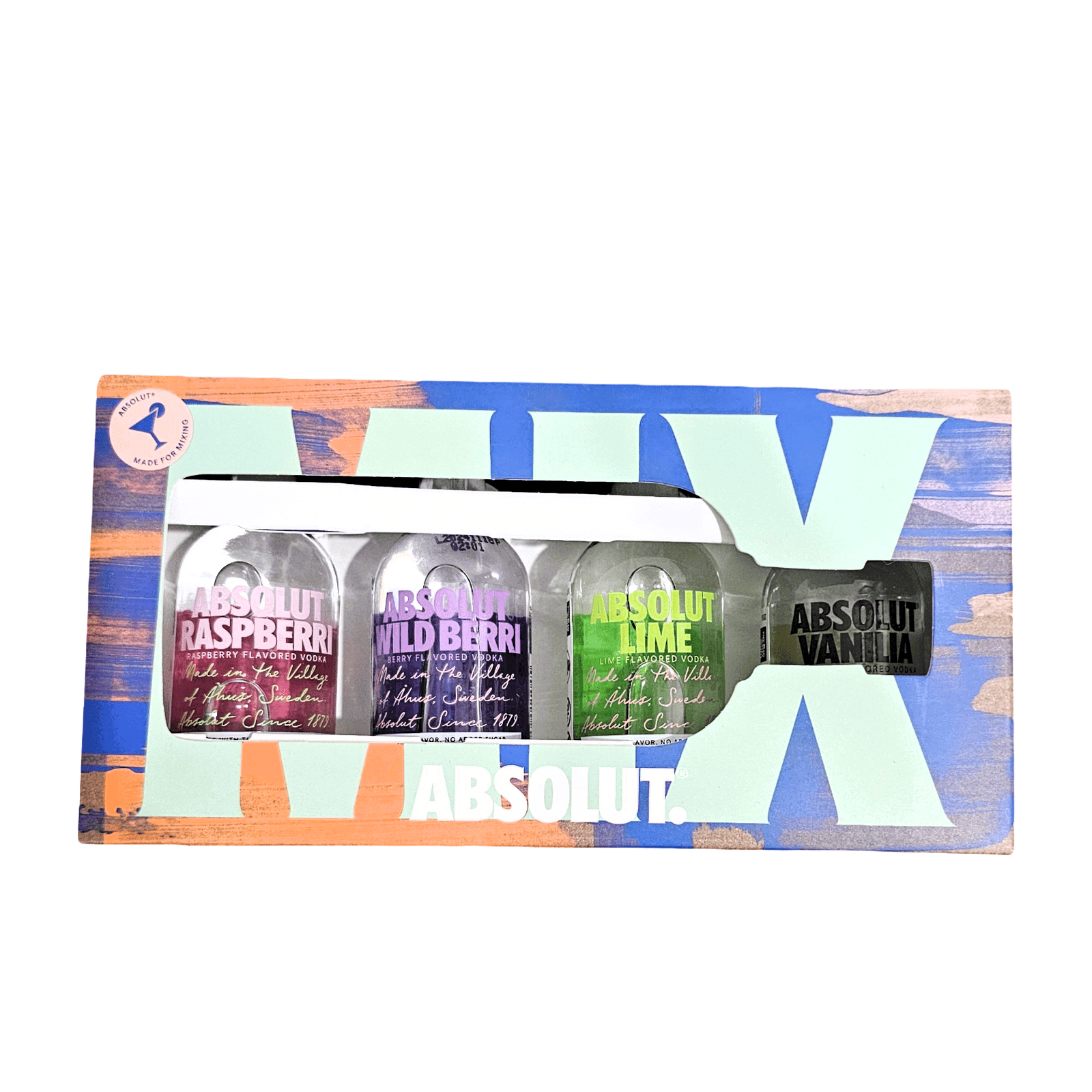 Absolut MIX Vodka Gift Pack – 4×50 ml Flavoured Miniatures | Boxful Events