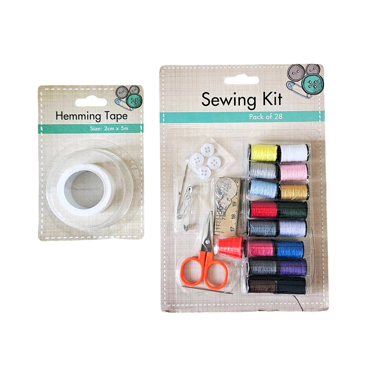 Compact Travel Sewing Kit with Hemming Tape | Boxful Events