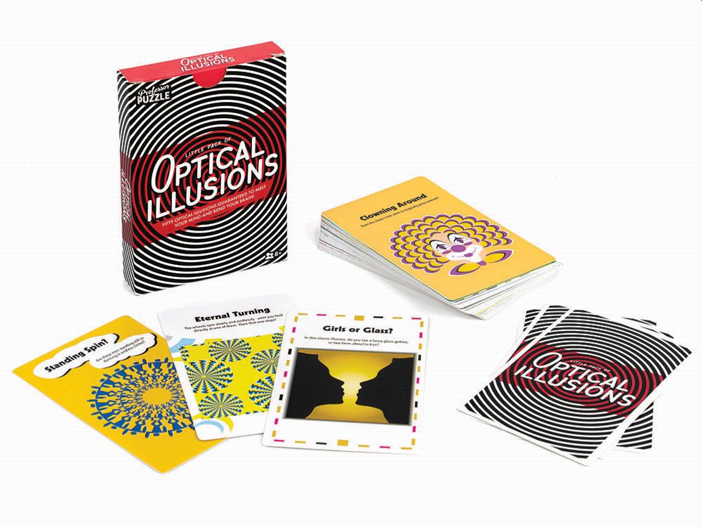 Optical Illusions Pack – Illusion Cards & Poster Set | Boxful Events